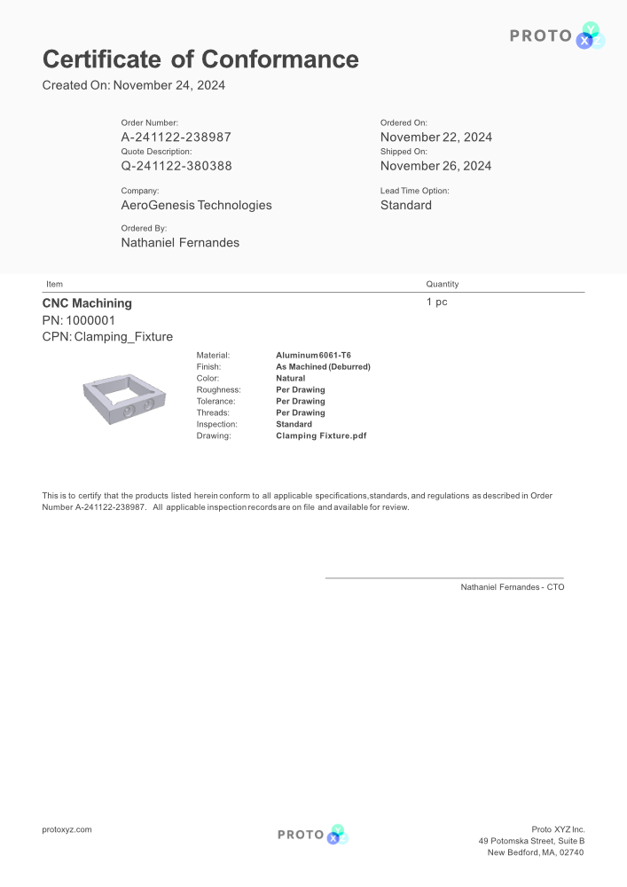 ProtoXYZ | CNC Milling Service